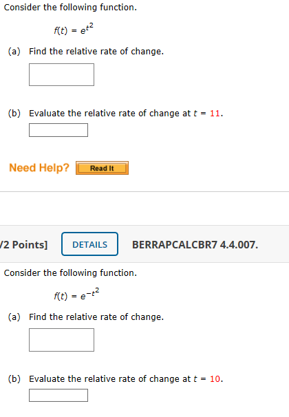 Solved Consider the following function. f(t) = et2 (a) Find | Chegg.com