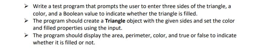 Solved Design an abstract class named GeometricObject that | Chegg.com