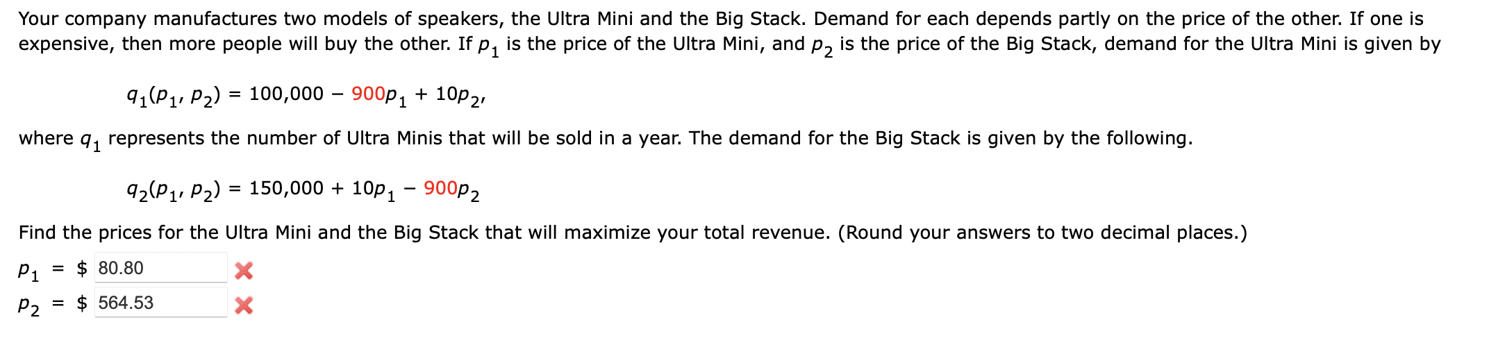 Solved Your company manufactures two models of speakers, the | Chegg.com