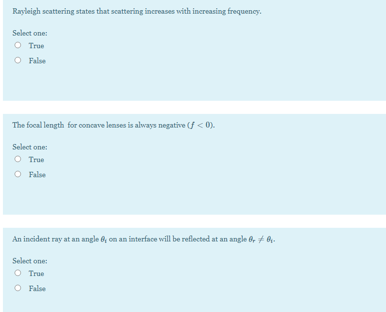 Solved Rayleigh scattering states that scattering increases | Chegg.com