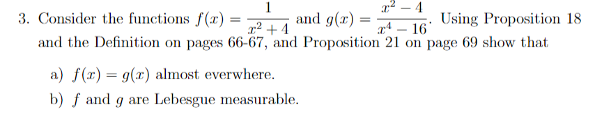 Solved Consider the functions f(x)=1x2+4 ﻿and | Chegg.com