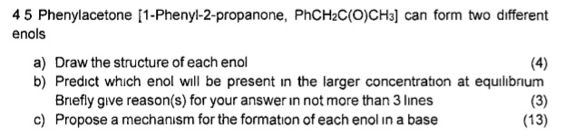Solved 4 5 Phenylacetone [1-Phenyl-2-propanone, | Chegg.com