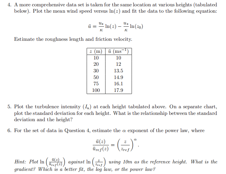 Solved 1. A more comprehensive data set is taken for the | Chegg.com