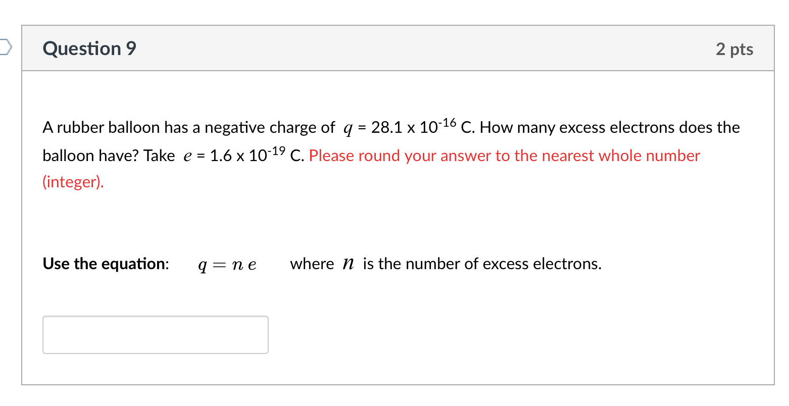 Solved A rubber balloon has a negative charge of | Chegg.com