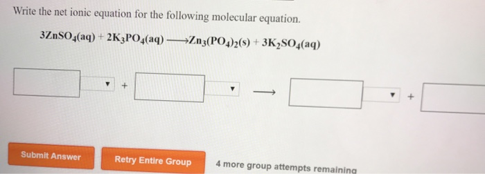 Solved Write the net ionic equation for the following | Chegg.com