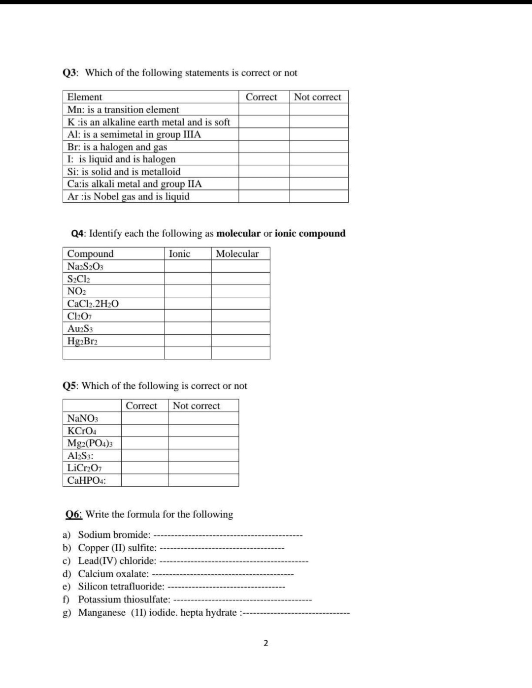 Solved Q3: Which of the following statements is correct or | Chegg.com