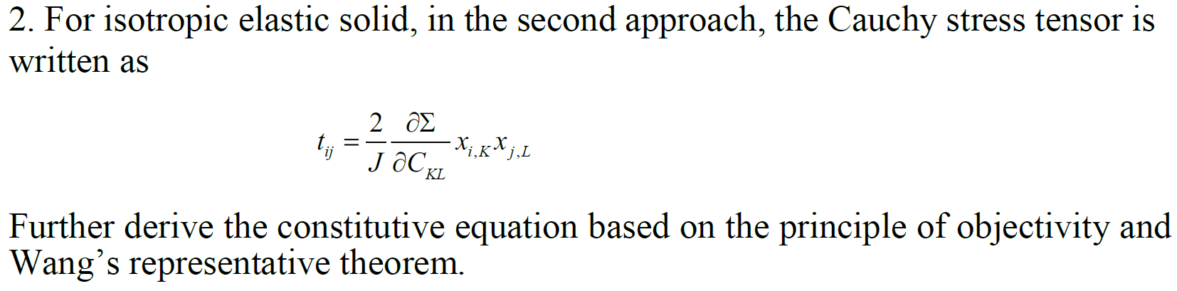 1. For isotropic elastic solid, in the first | Chegg.com