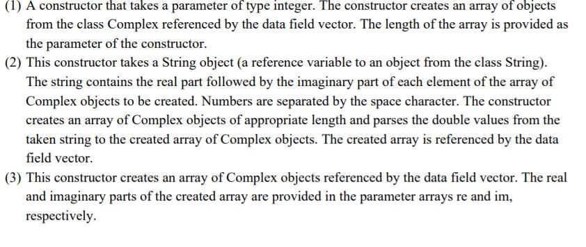Solved Task 2] Create the class Cvector. The class | Chegg.com