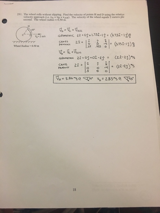 Solved 291. The wheel rolls without slipping. Find the | Chegg.com