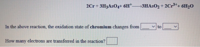Solved In The Above Reaction The Oxidation State Of