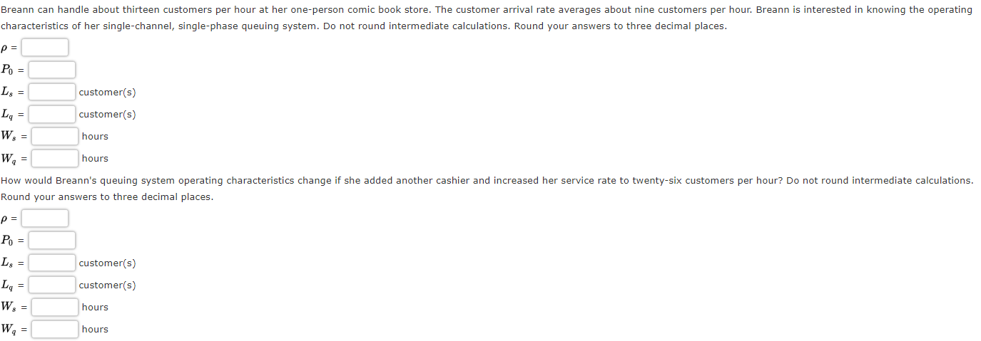 Solved characteristics of her single-channel, single-phase | Chegg.com