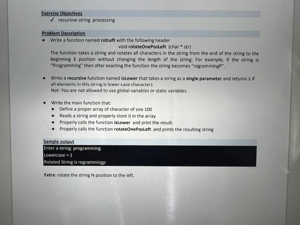 Solved Exercise Objectives Recursive String Processing 