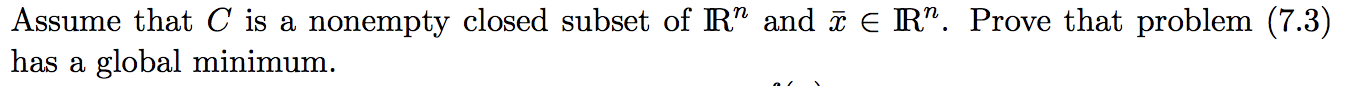 Solved Assume that C is a nonempty closed subset of R" and T | Chegg.com