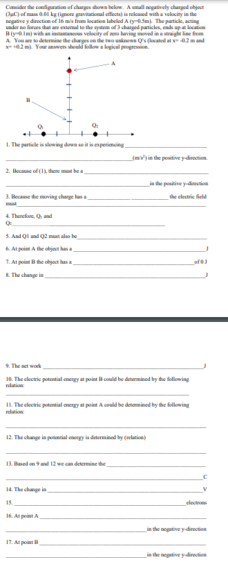 Consider the configuration of charges shown below. A | Chegg.com