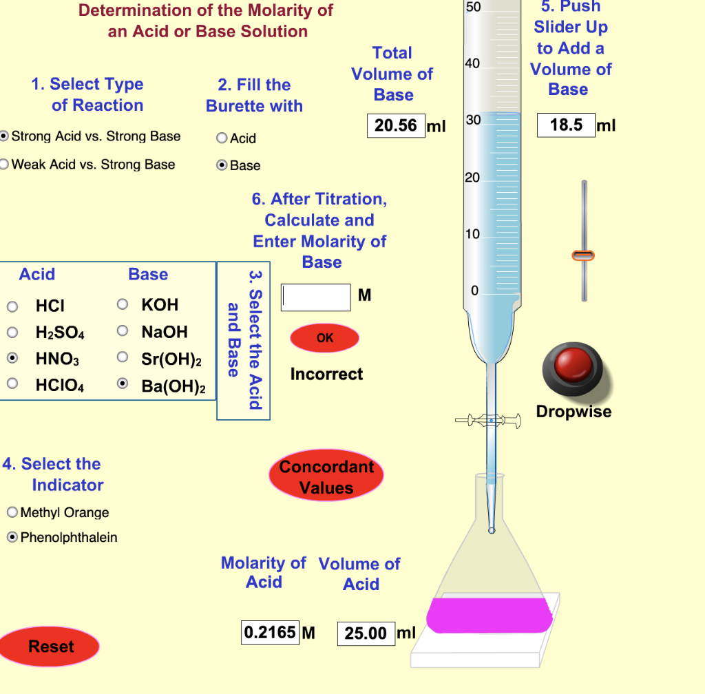 Solved 50 Determination of the Molarity of an Acid or Base | Chegg.com