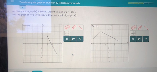 Solved Transforming the graph of a function by reflecting | Chegg.com