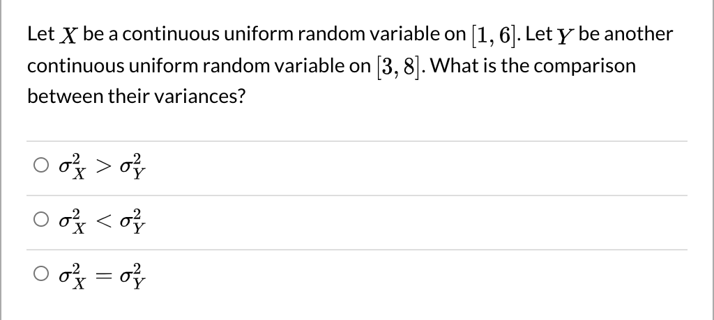 Solved Let X be a continuous uniform random variable on [1, | Chegg.com