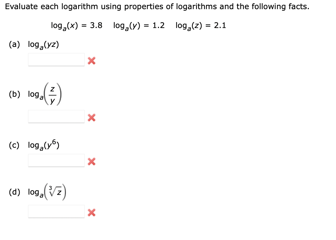 Solved Evaluate each logarithm using properties of | Chegg.com