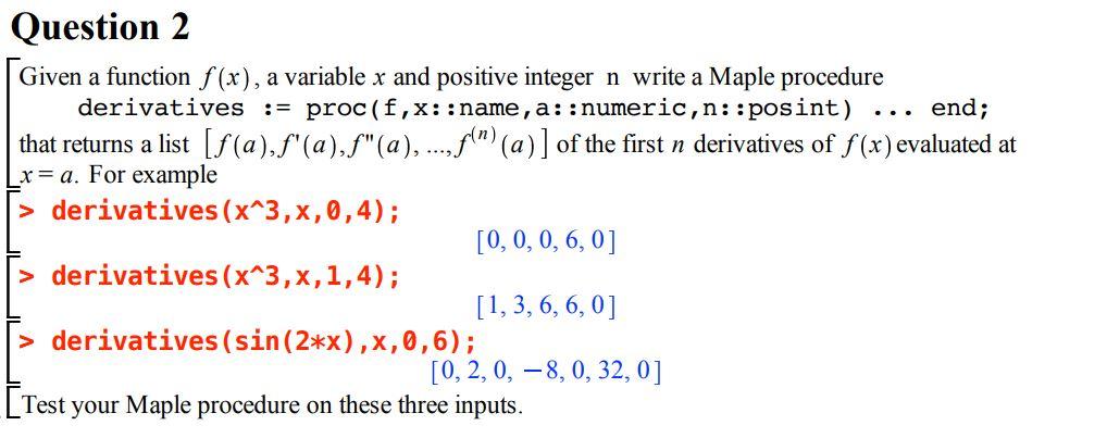Solved [Given a function f(x), a variable x and positive | Chegg.com