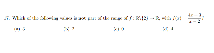 Solved 17. Which of the following values is not part of the | Chegg.com