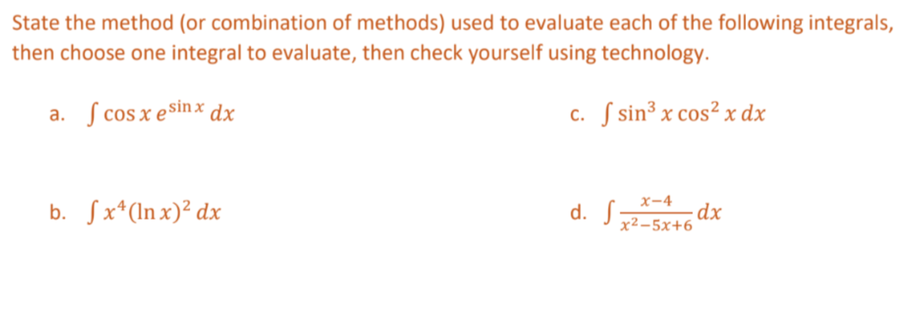 Solved State the method (or combination of methods) used to | Chegg.com