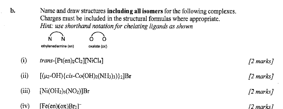 Solved Name and draw structures including all isomers for | Chegg.com