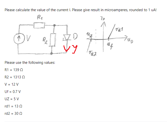 Solved Please calculate the value of the current I. Please | Chegg.com
