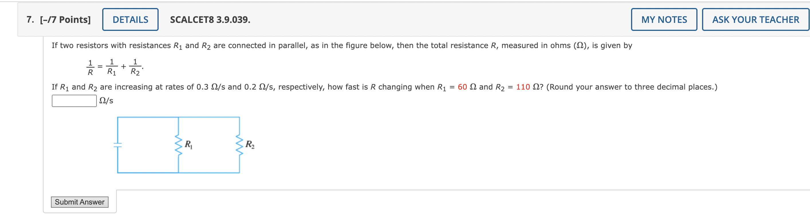 Solved If two resistors with resistances R1 and R2 are | Chegg.com