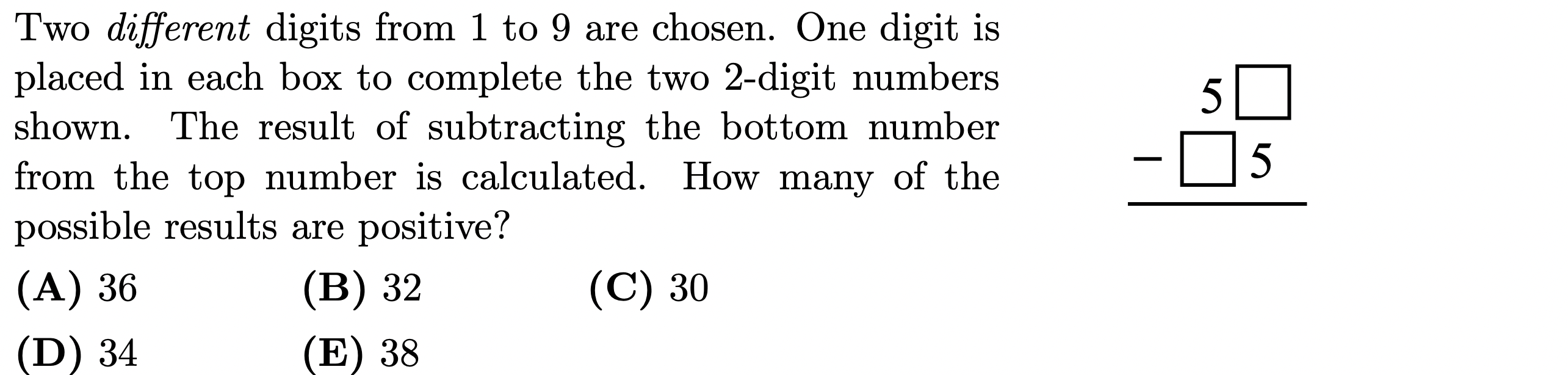 Solved Two different digits from 1 to 9 are chosen. One | Chegg.com