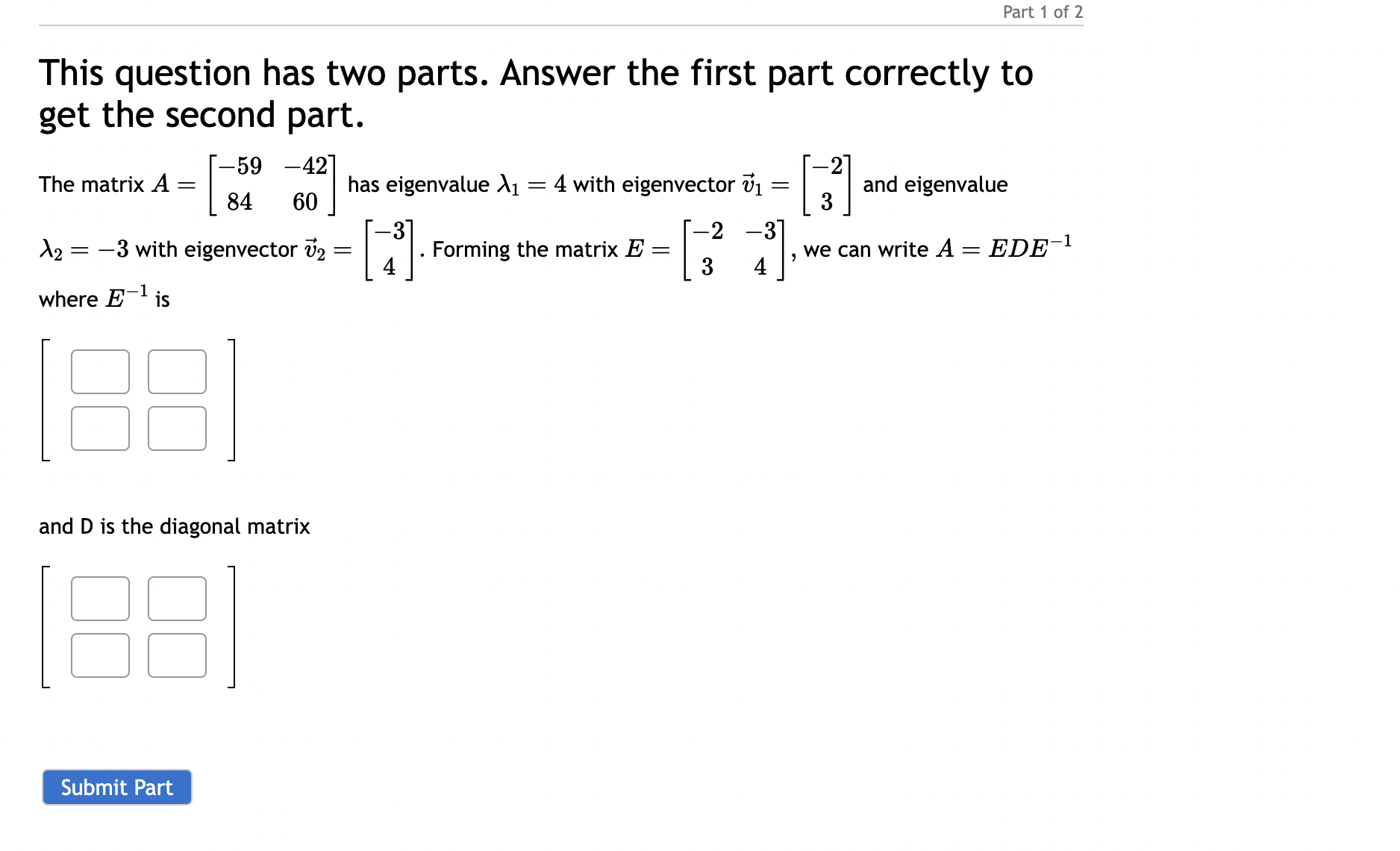 Solved This question has two parts. Answer the first part | Chegg.com