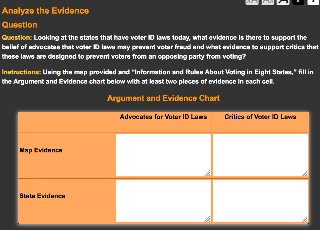 Analyze the Evidence Question Question: Looking at | Chegg.com