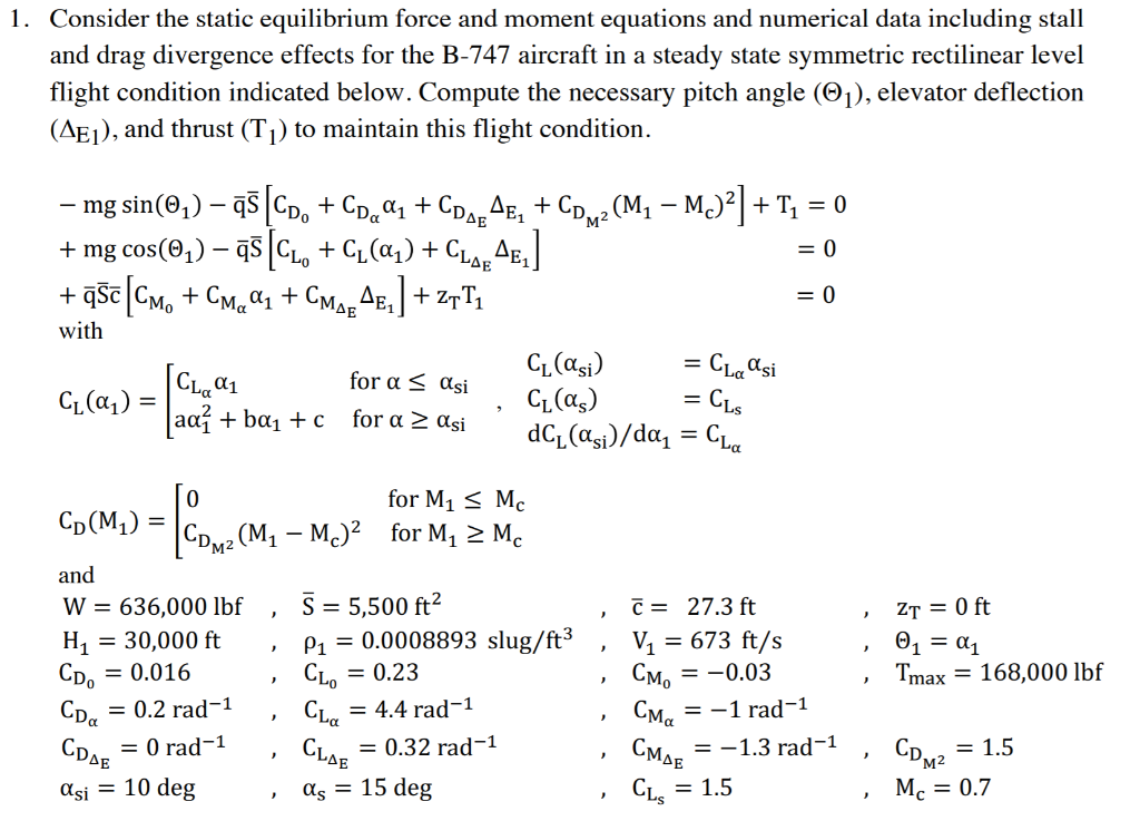 1. Consider the static equilibrium force and moment | Chegg.com