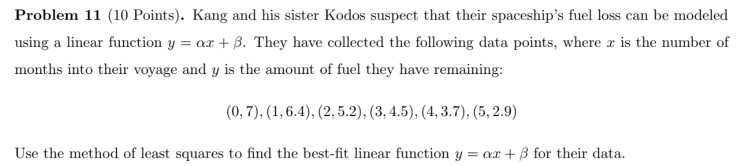 Solved Problem 11 (10 Points). Kang and his sister Kodos | Chegg.com