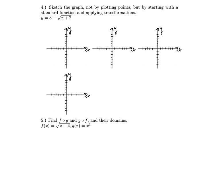 Solved 4.) Sketch the graph, not by plotting points, but by | Chegg.com