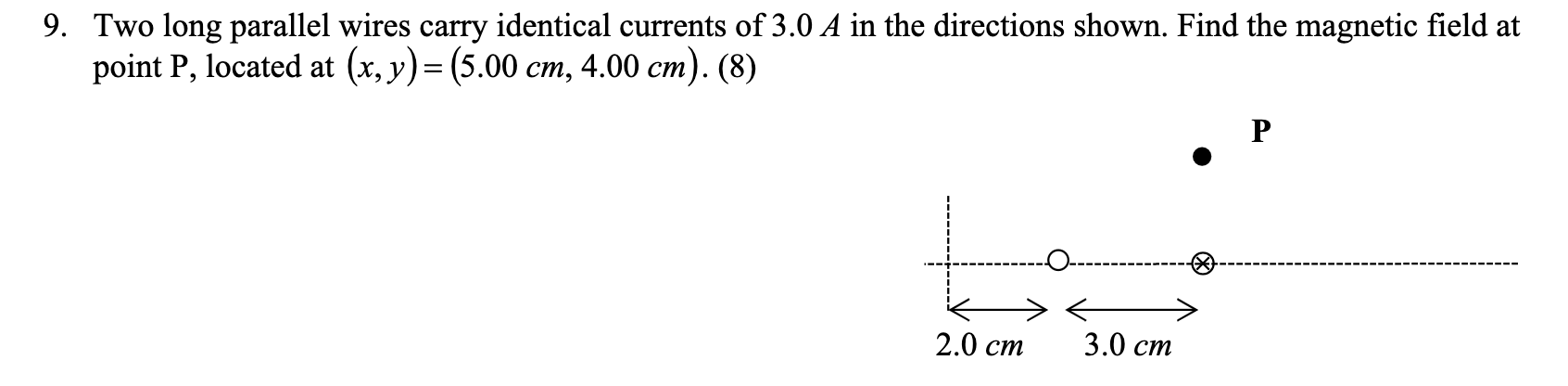 Solved The answer should be 5.4x + 7.2y microTesla. Please | Chegg.com