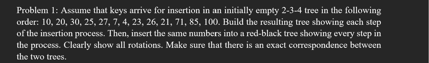 Solved With having the steps please create a red-black tree | Chegg.com