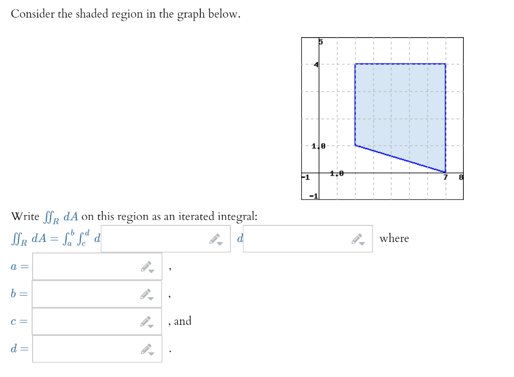 Solved Consider the shaded region in the graph below 11 10 | Chegg.com