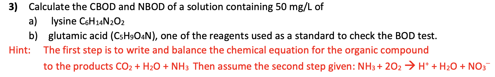 Solved a 3) Calculate the CBOD and NBOD of a solution | Chegg.com