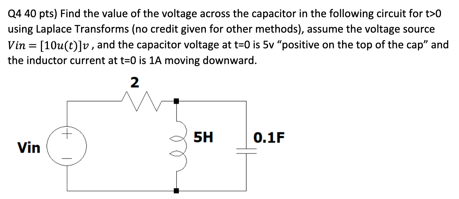 Solved Q4 40 pts) Find the value of the voltage across the | Chegg.com