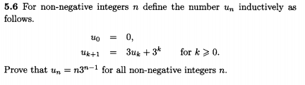 Solved 5.6 For non-negative integers n define the number un | Chegg.com