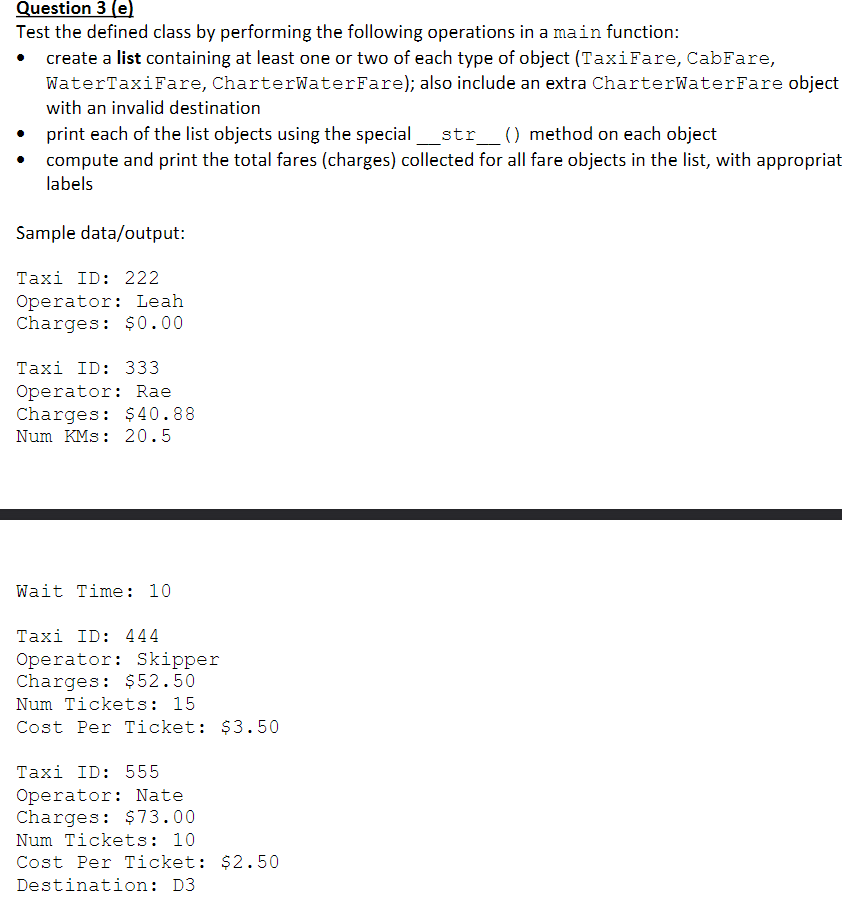 Solved Question 3 (a) Design and implement a class called | Chegg.com