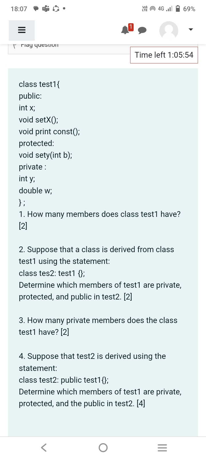 Solved Class Test1 Public Int X Void Setx Void Print 