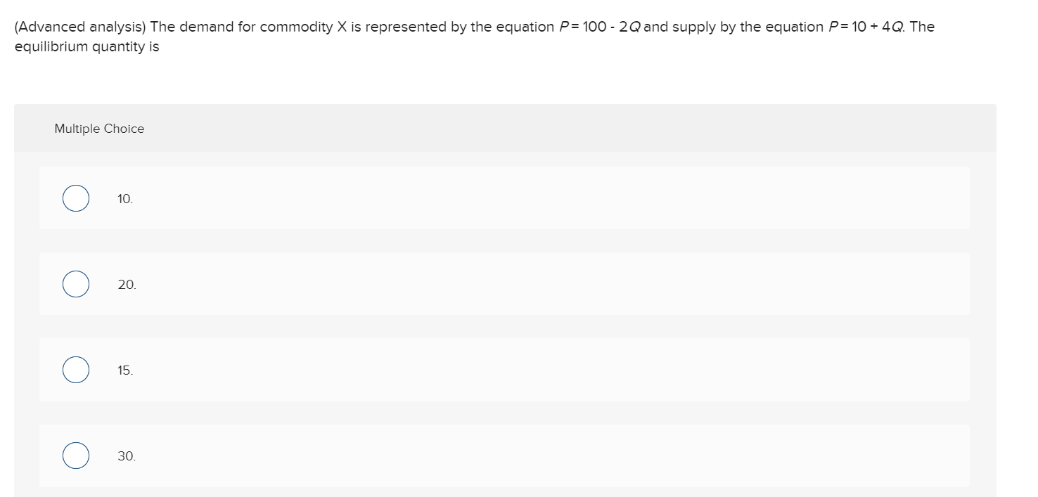 Solved (Advanced analysis) The demand for commodity X is | Chegg.com