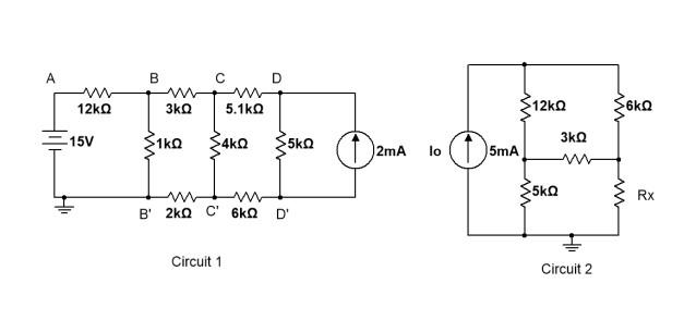 Solved Circuit 11. For Circuit 1, use classical circuit | Chegg.com