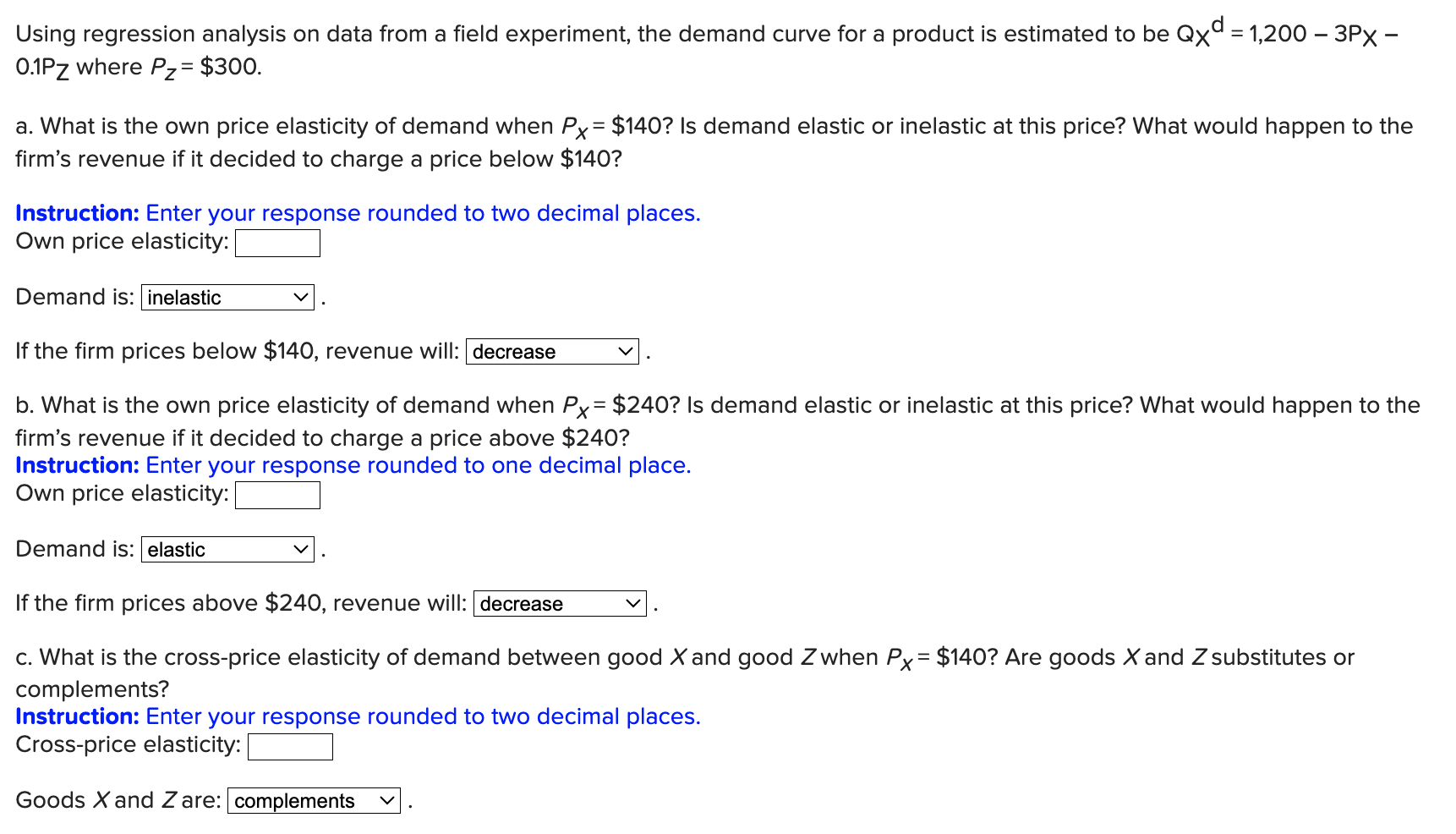 Solved Using Regression Analysis On Data From A Field