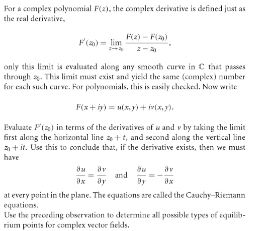 Solved For a complex polynomial F(z), the complex derivative | Chegg.com