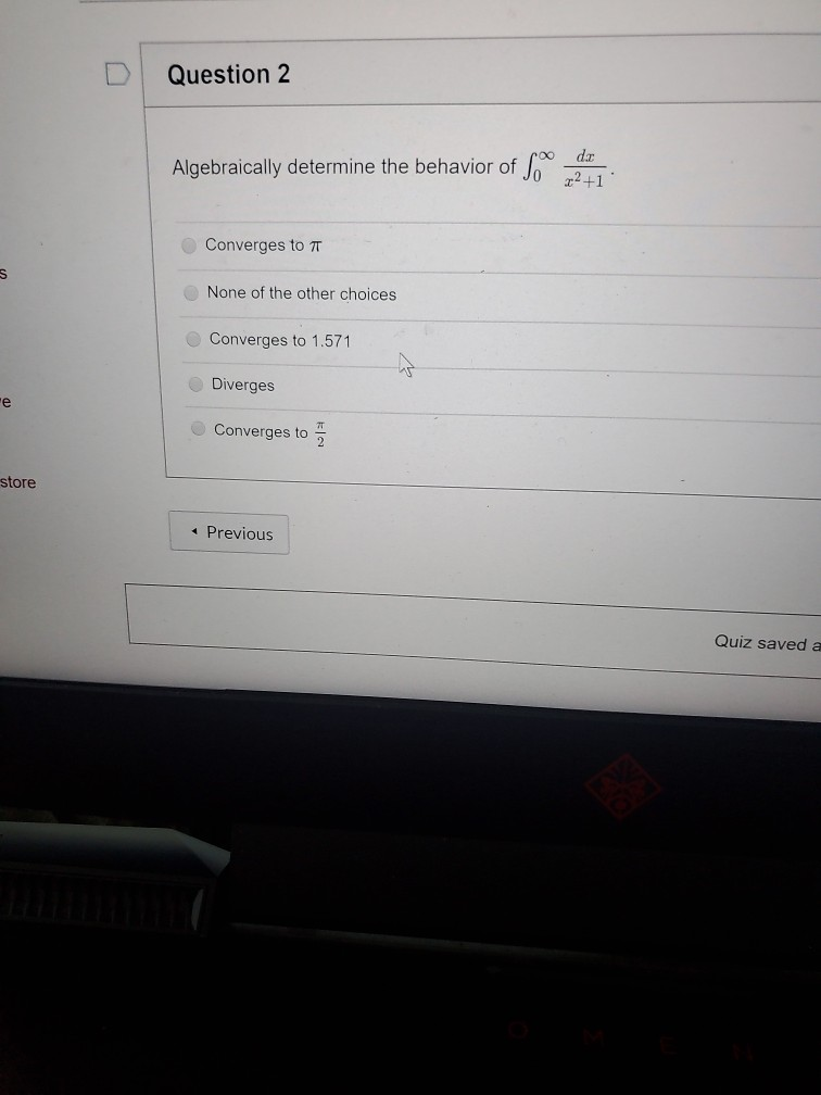 Solved Question 2 Algebraically determine the behavior of so | Chegg.com