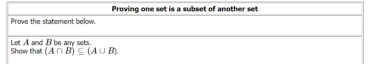 Solved Proving one set is a subset of another set Prove the | Chegg.com