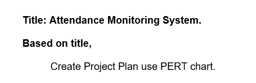 Solved Title: Attendance Monitoring System. Based on title, | Chegg.com