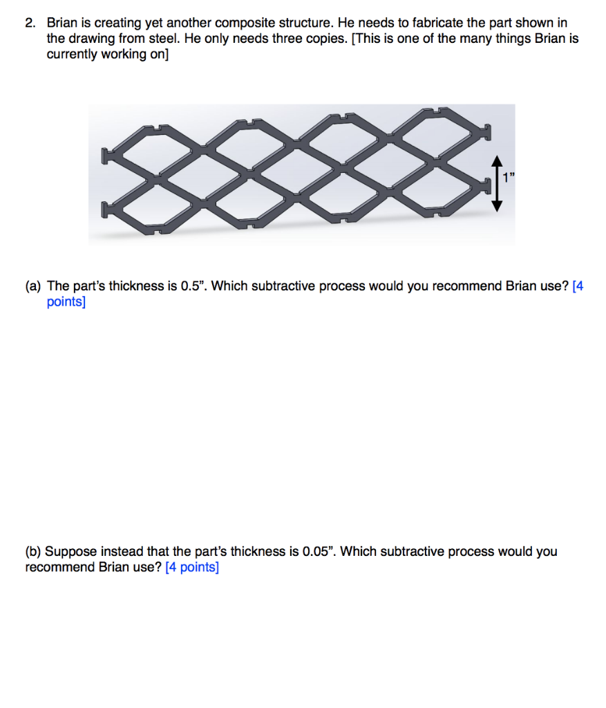 Solved 2. Brian is creating yet another composite structure. | Chegg.com